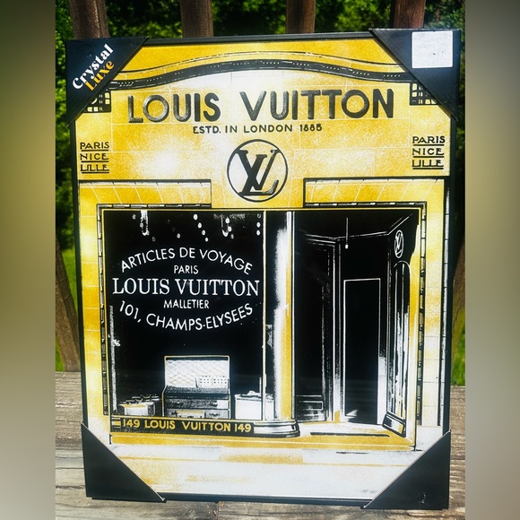 crystal luxe | Art | Artwork Fashion Storefront Glass Front On Frame | Poshmark